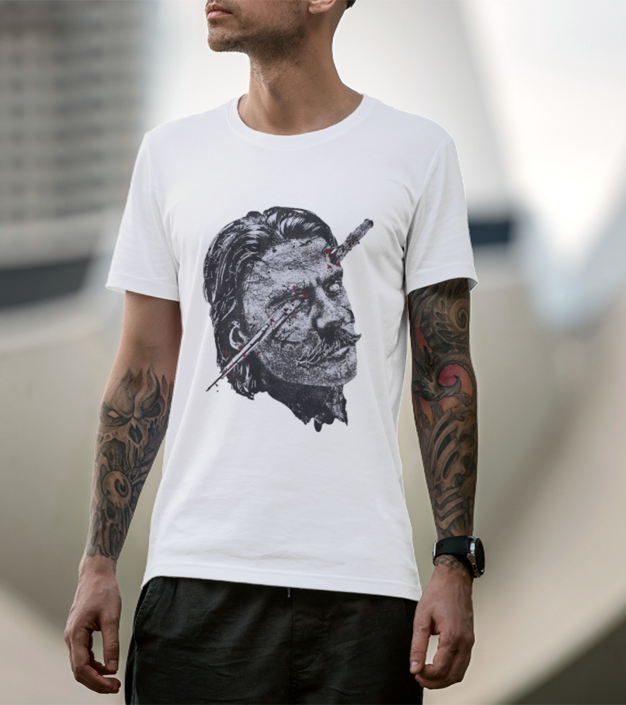 Chud The Builder Black And White Drawing With Eye Injury Dalton Eatherly T-Shirt