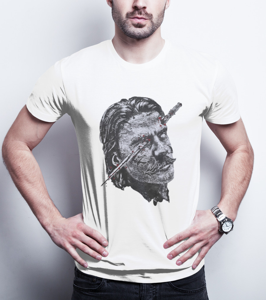 Chud The Builder Black And White Drawing With Eye Injury Dalton Eatherly T-Shirt