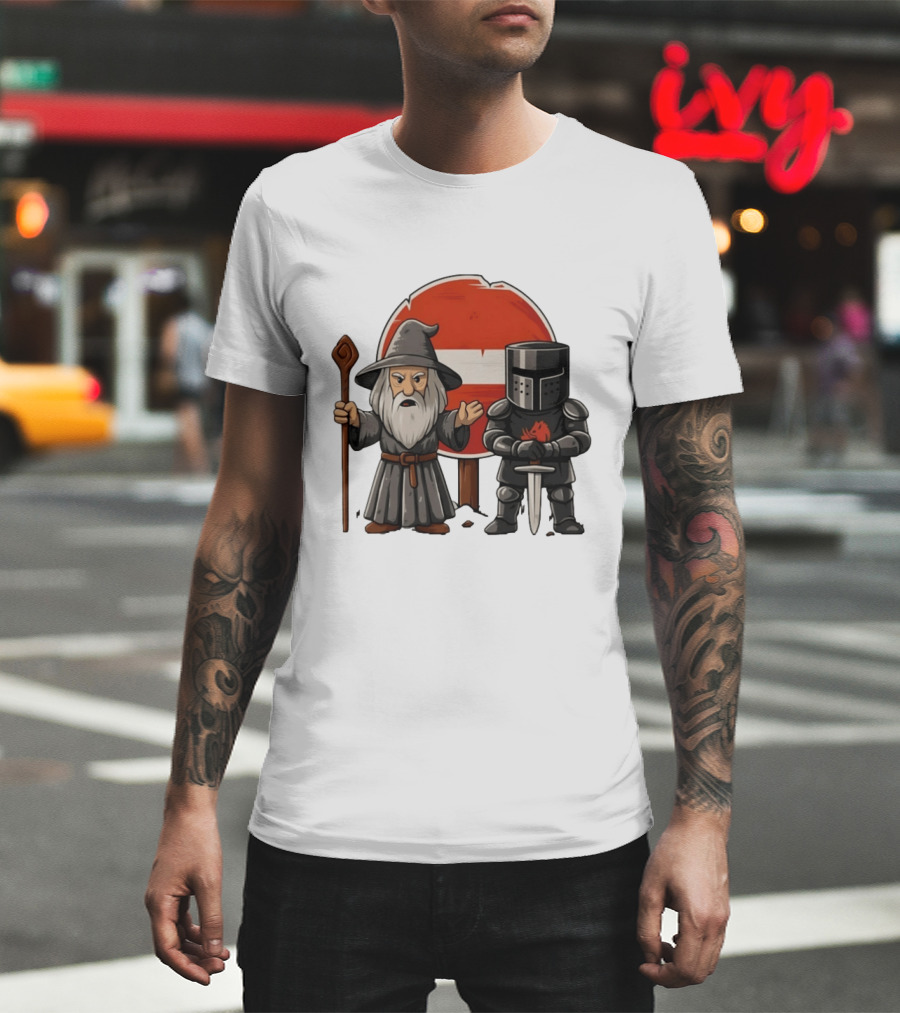 Gandalf Black Knight None Shall Pass T-Shirt