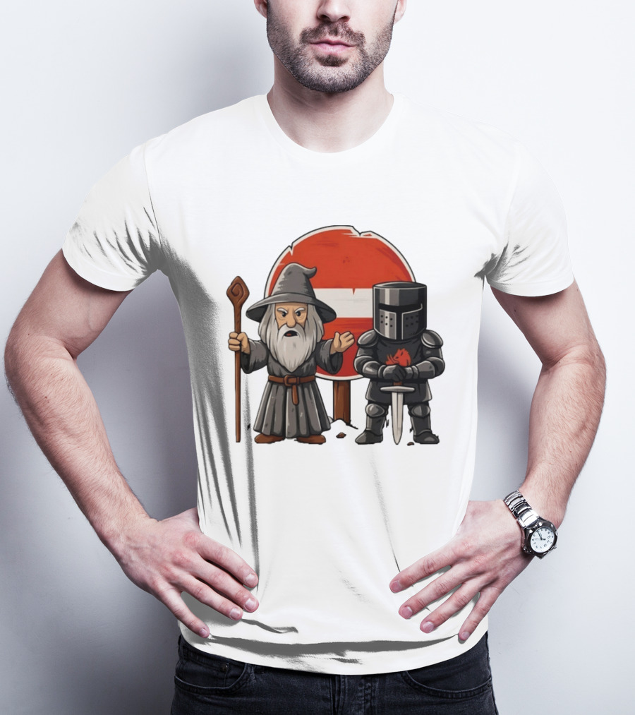 Gandalf Black Knight None Shall Pass T-Shirt