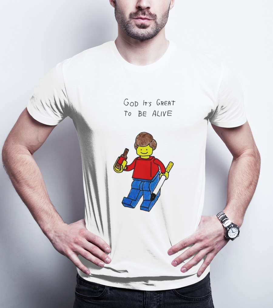Lego God It's Great To Be Alive Paintbrush And Bottle T-Shirt