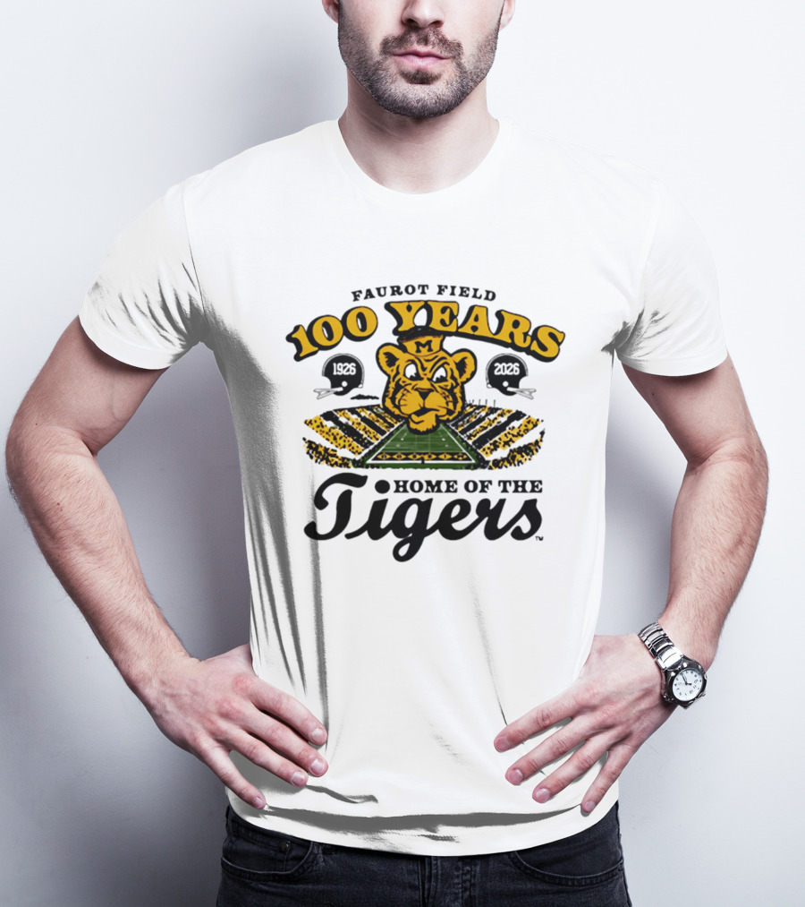 Faurot Field 100 Years Home Of The Tigers 1926 2026 T-Shirt