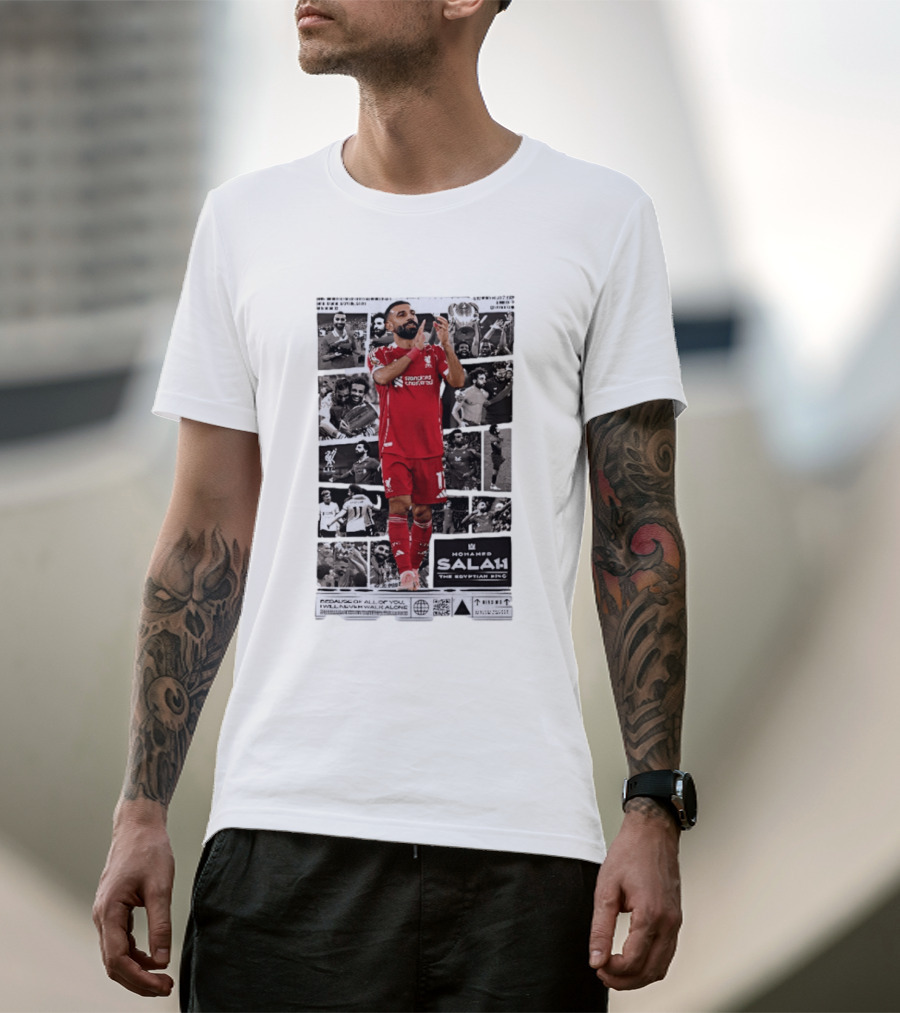 Mohamed Salah Liverpool FC The Egyptian King Magazine Collage T-Shirt