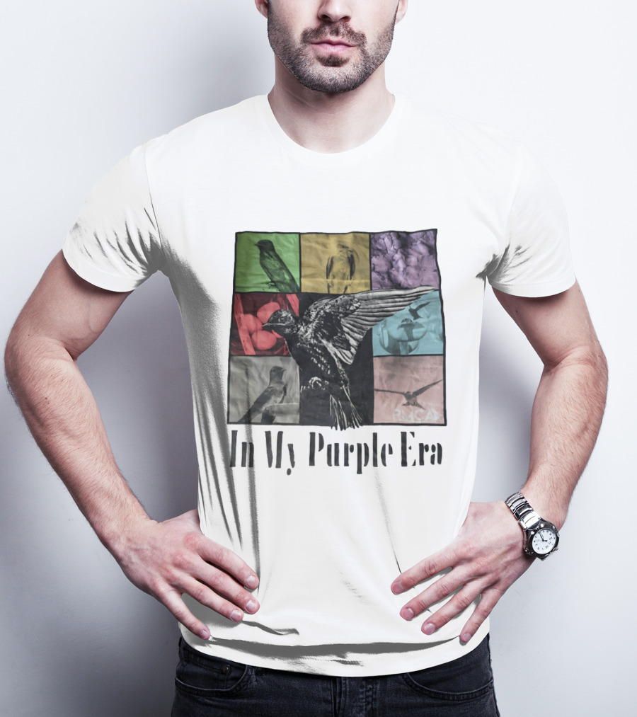 In My Purple Era Swallow Collage T-Shirt