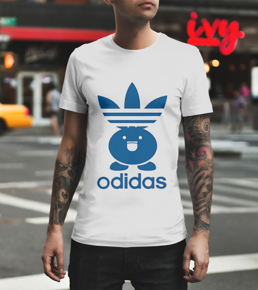 Odidas Pokemon Oddish Mashup Blue T-Shirt