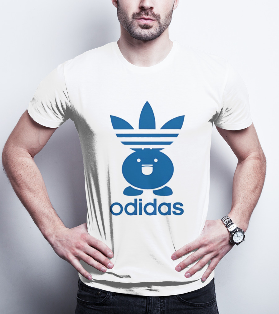 Odidas Pokemon Oddish Mashup Blue T-Shirt