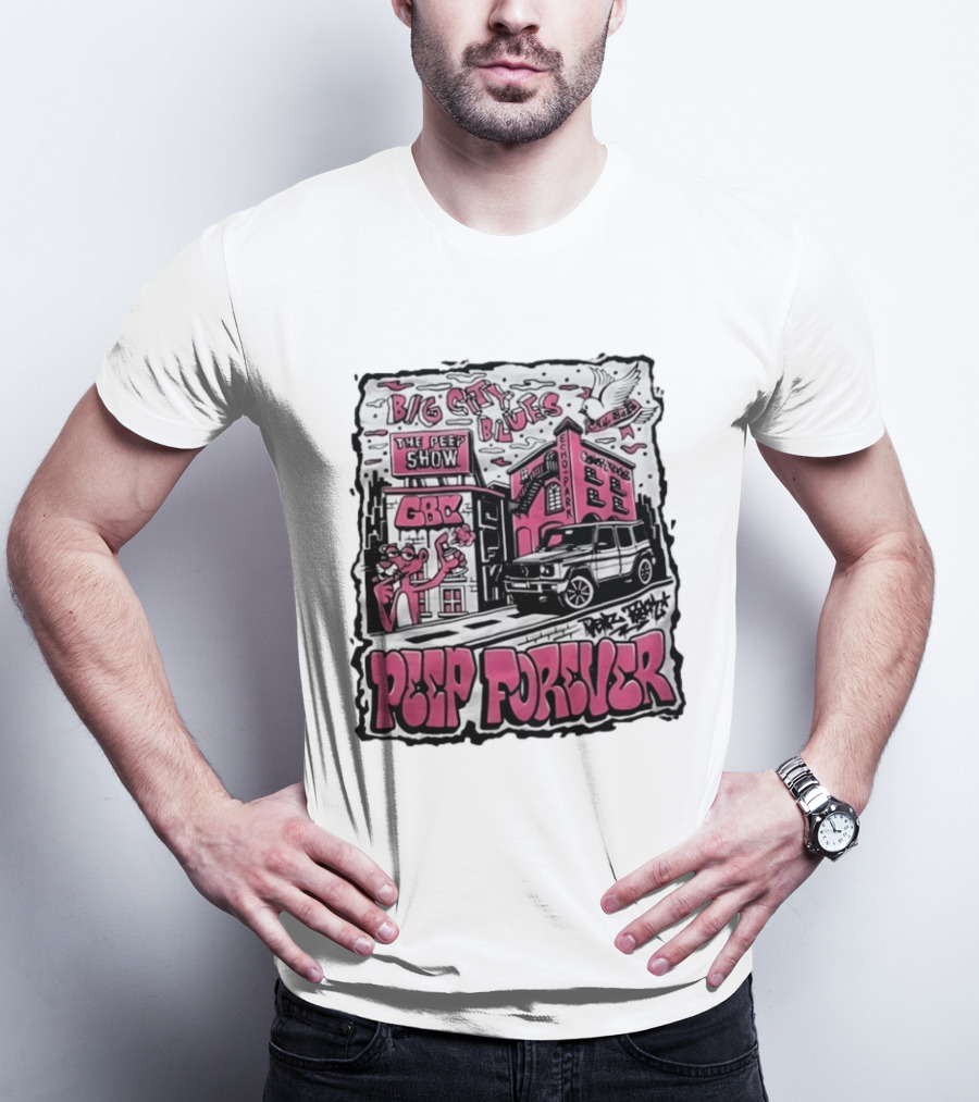 Big City Blues Peep Show Peep Forever Pink Panther GBC Park Avenue T-Shirt
