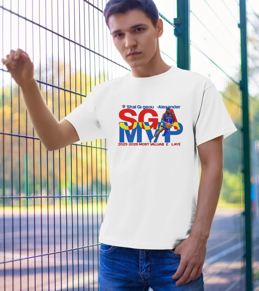 Shai Gilgeous Alexander SGA MVP 2025 2026 Most Valuable Player Oklahoma City Thunder T-Shirt