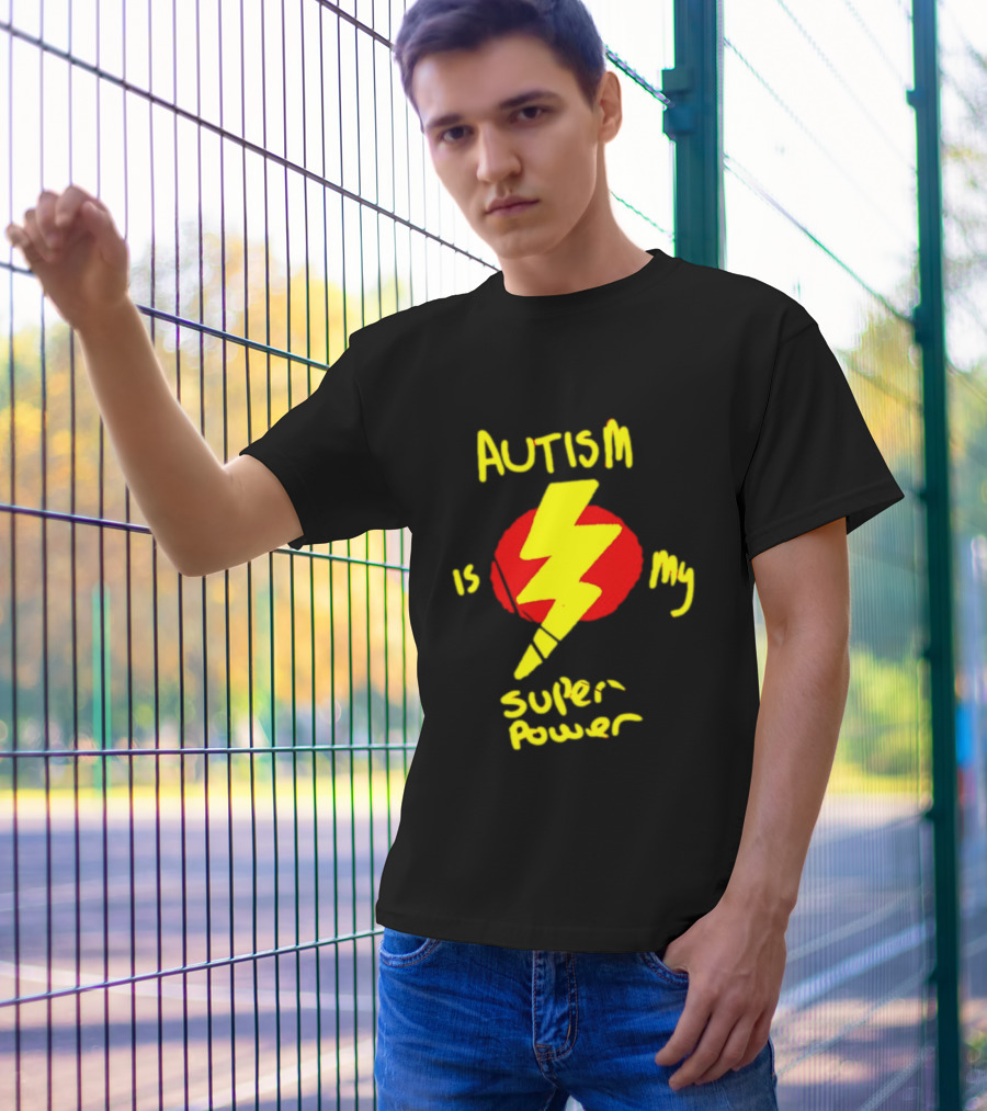 Autism Is My Super Power Lightning Bolt T-Shirt