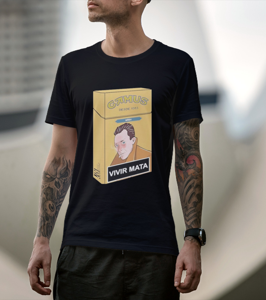 Camus Desde 1913 Vivir Mata Cigarette Box T-Shirt