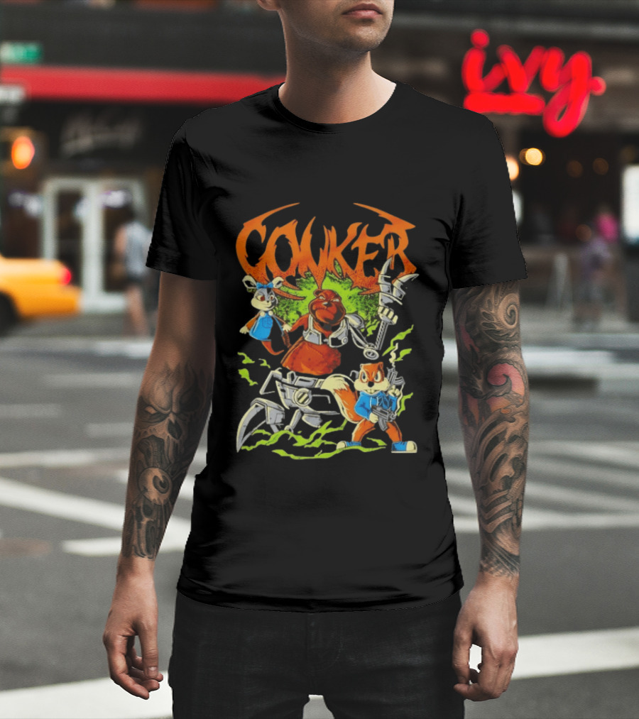 Conker Conquer The Day Robo Rabbit Duo Adventure T-Shirt