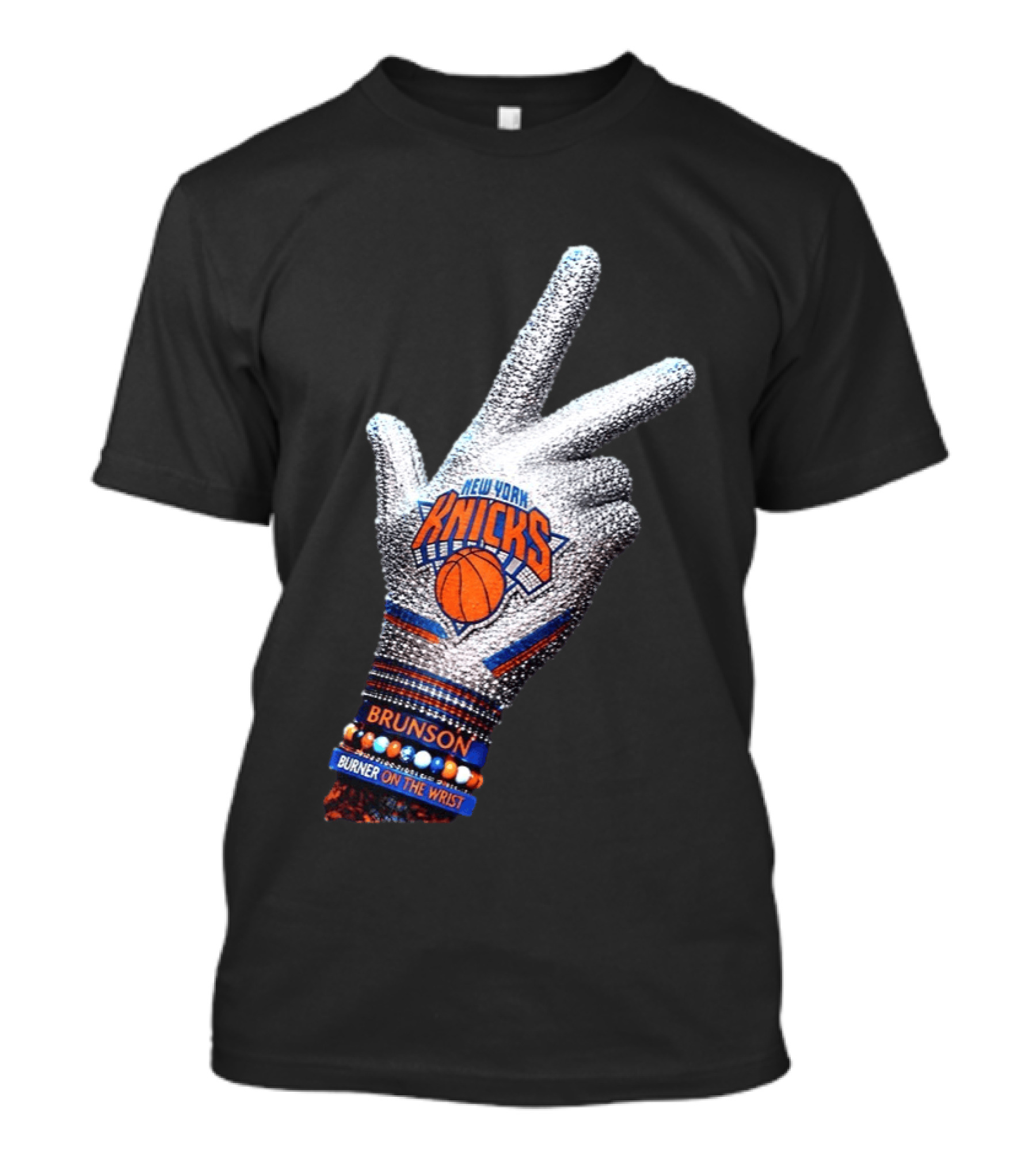 New York Knicks Iceman Jalen Brunson Burner On The Wrist Diamond Chain T-Shirt