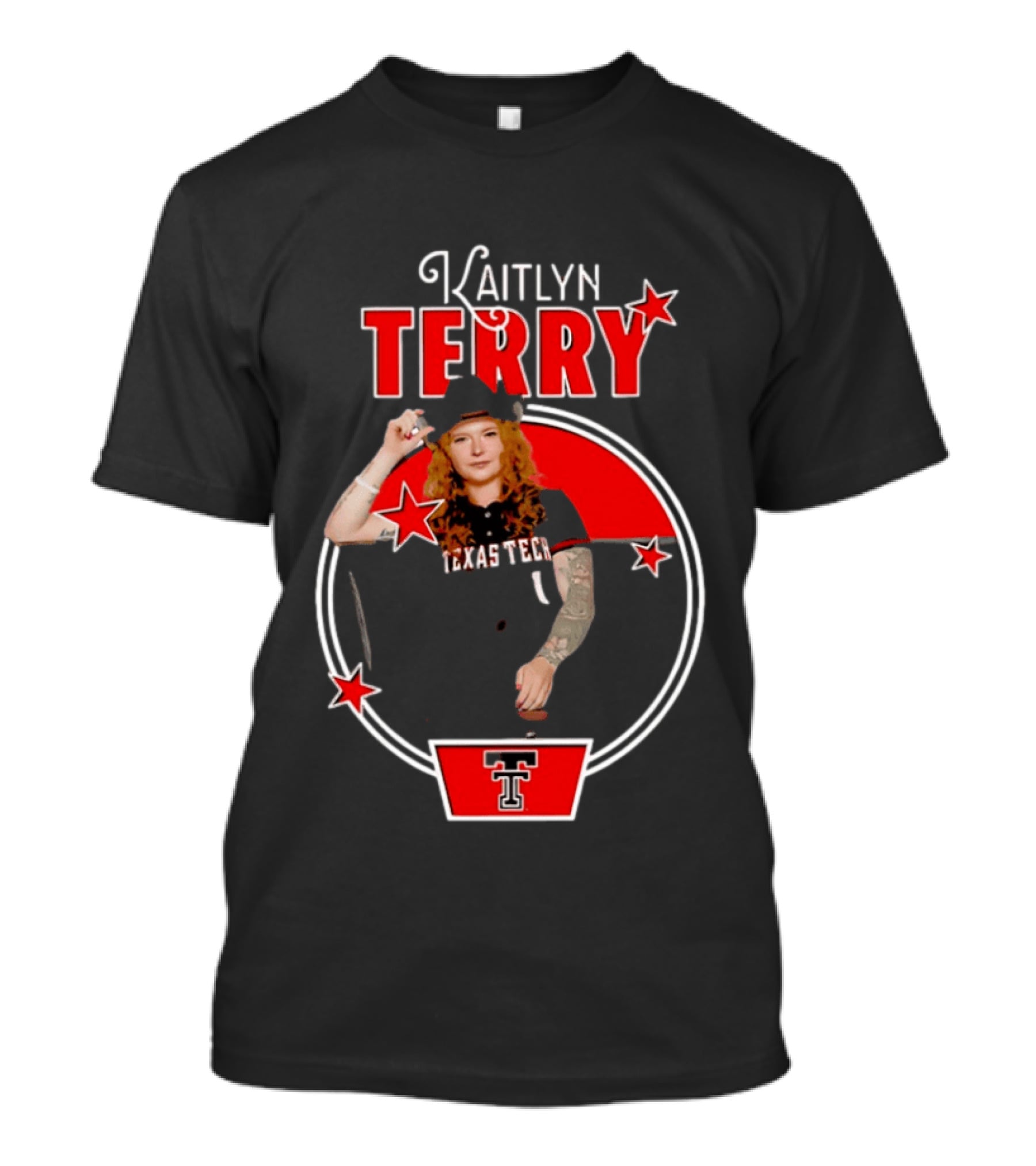 Kaitlyn Terry Texas Tech Red Raiders NCAA Stars T-Shirt