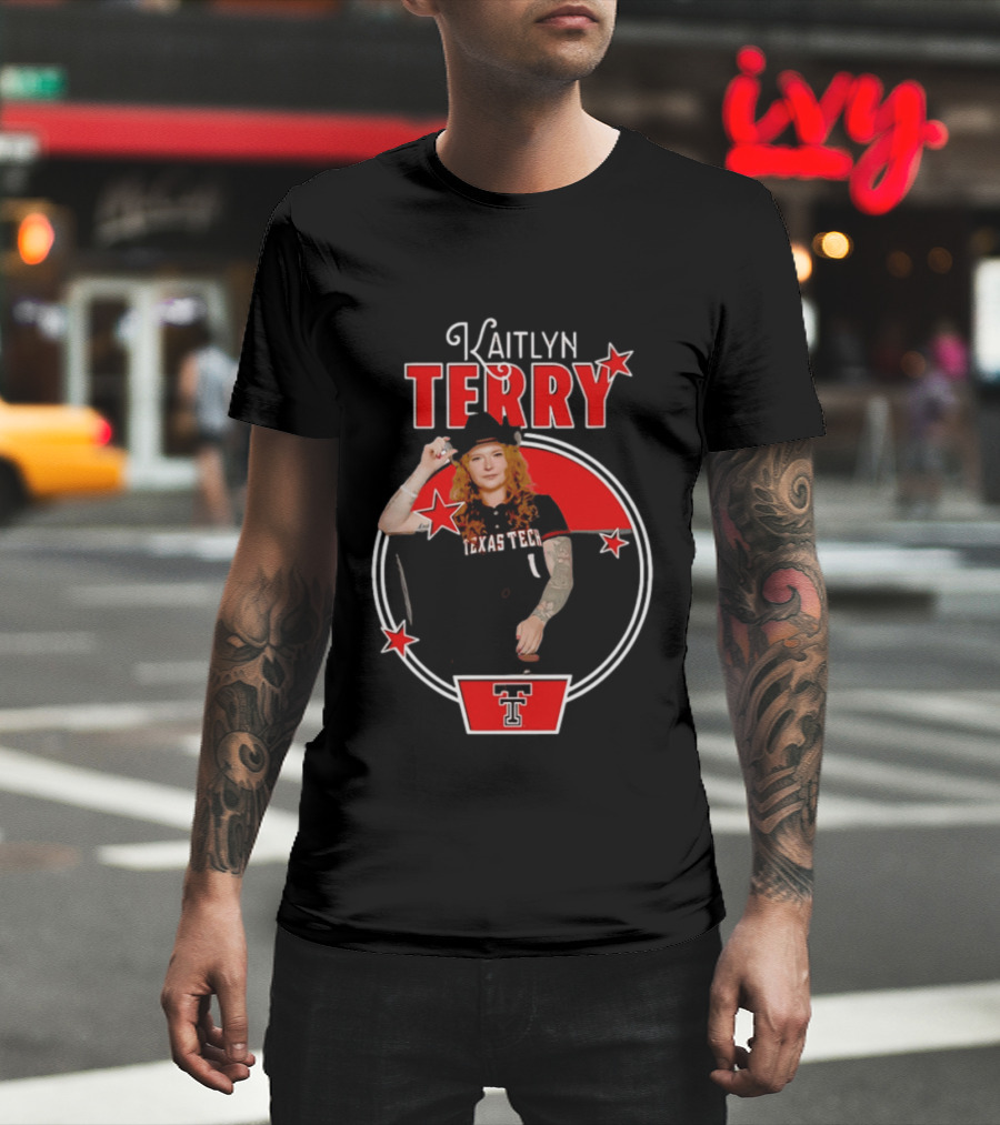 Kaitlyn Terry Texas Tech Red Raiders NCAA Stars T-Shirt