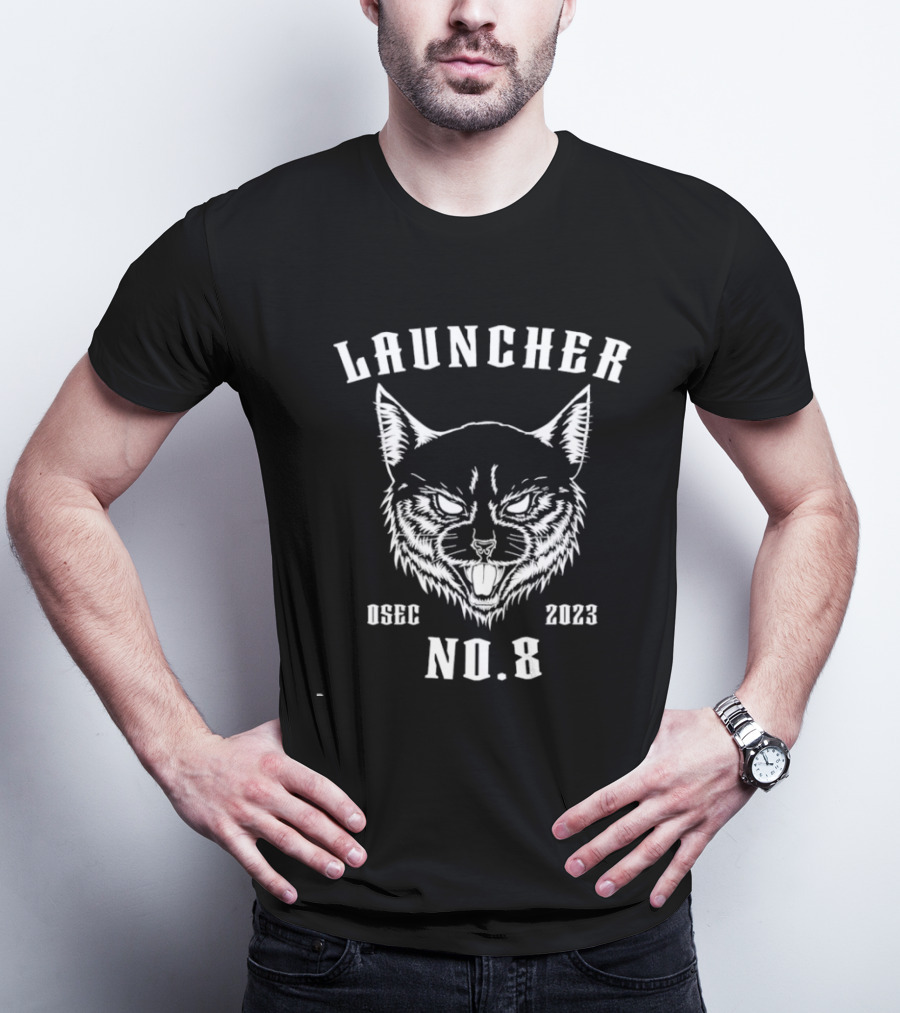 Launcher No 8 Osec 2023 Osaka Fierce Cat T-Shirt