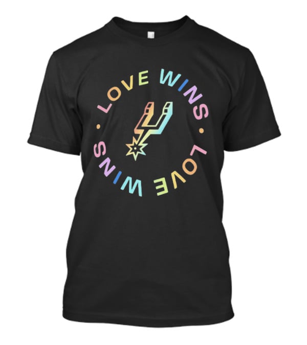 San Antonio Spurs Love Wins Neon Basketball T-Shirt