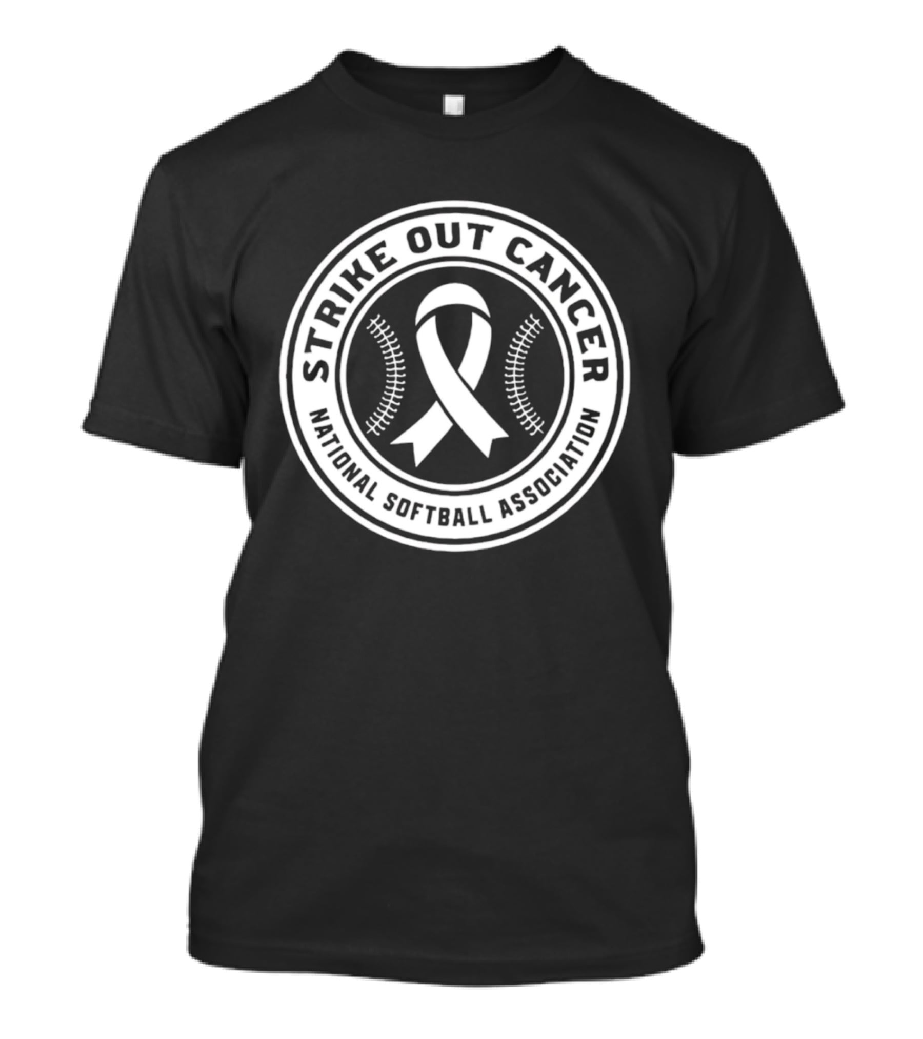 Strike Out Cancer National Softball Association Ribbon T-Shirt