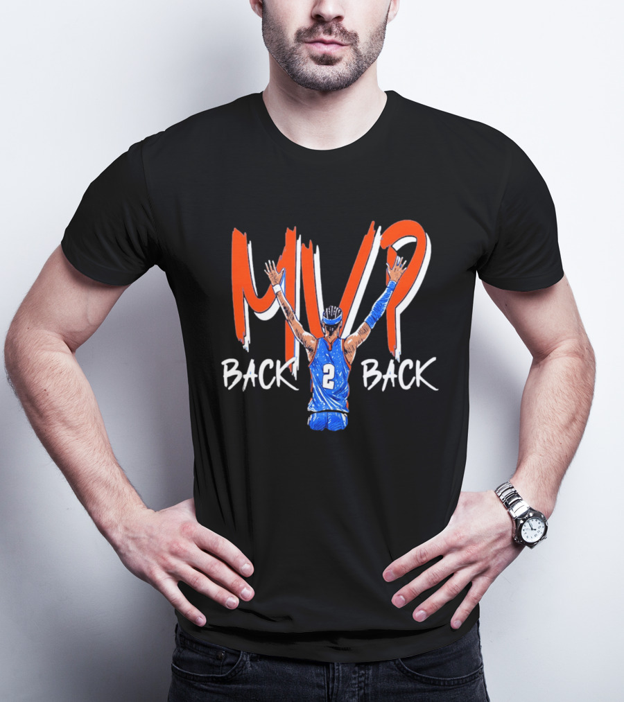 Shai Gilgeous Alexander OKC Thunder Back 2 Back NBA MVP 2026 Drip T-Shirt