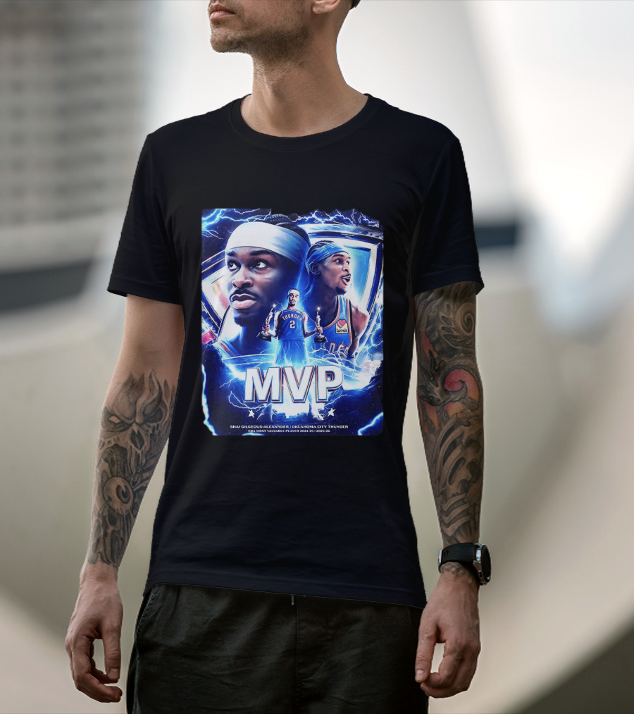Shai Gilgeous Alexander Oklahoma City Thunder MVP NBA Most Valuable Player 2024 25 2025 26 T-Shirt