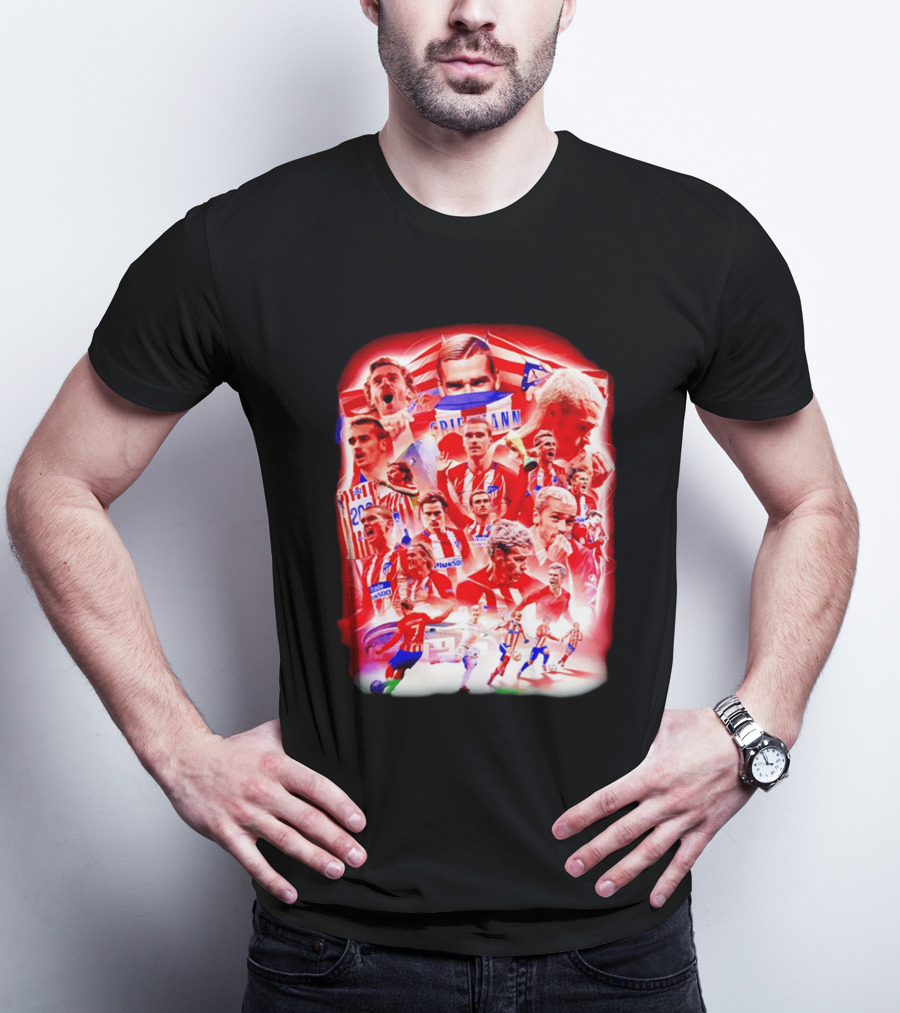 Atlético De Madrid Antoine Griezmann Fan Collage 2026 T-Shirt