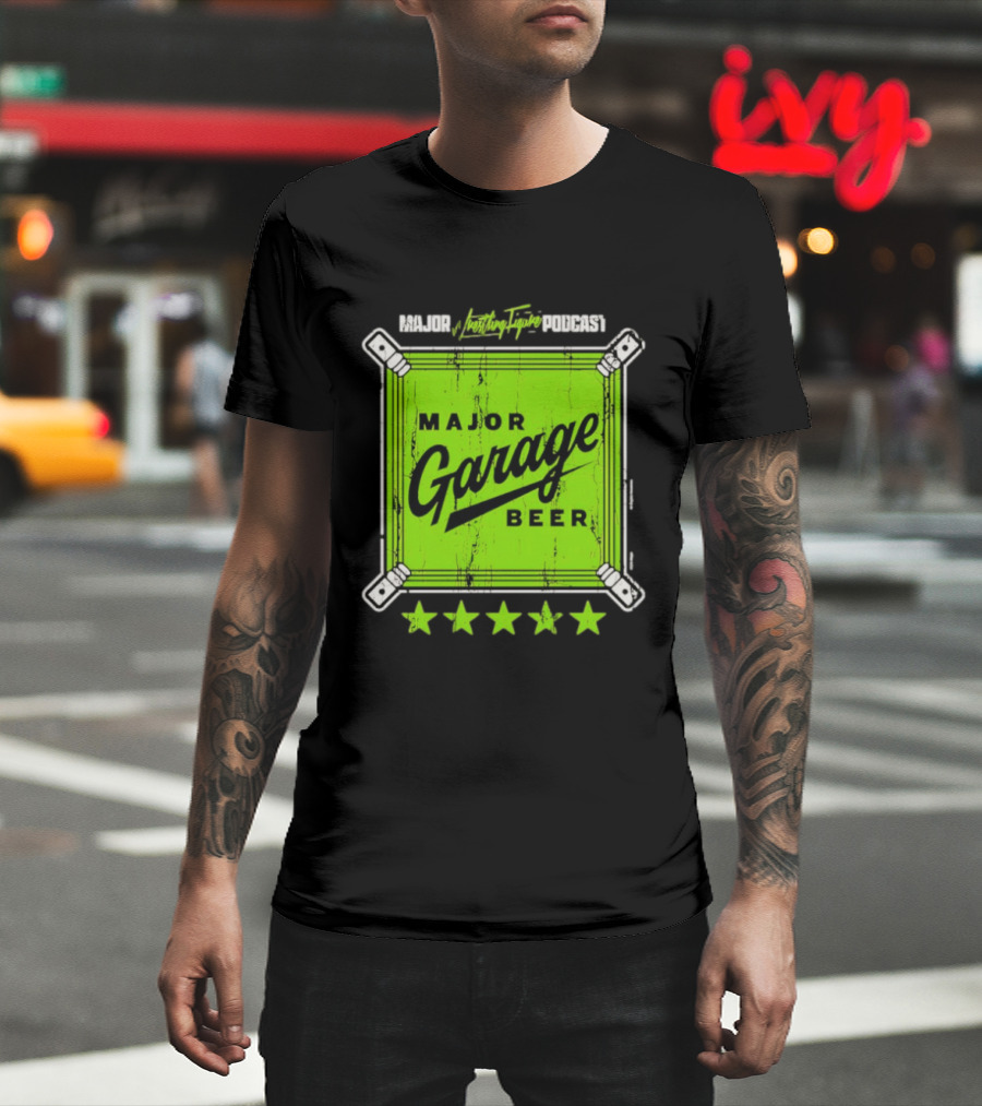 Major Garage Beer Lime 2026 Podcast T-Shirt