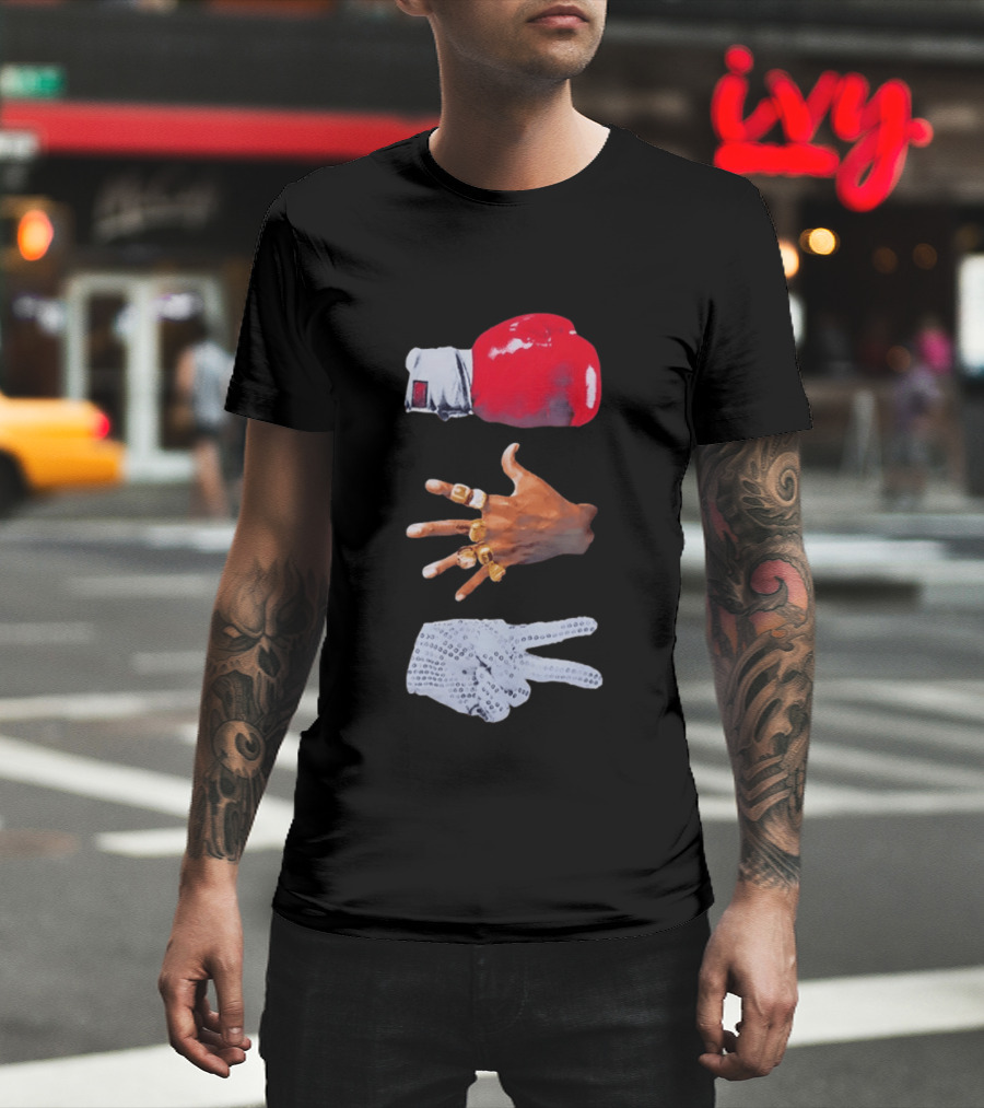 Michael Jordan MJ Jackson Michael Tyson Gloves T-Shirt