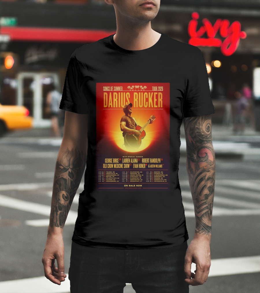 Darius Rucker Songs Of Summer Tour 2026 With Special Guests T-Shirt