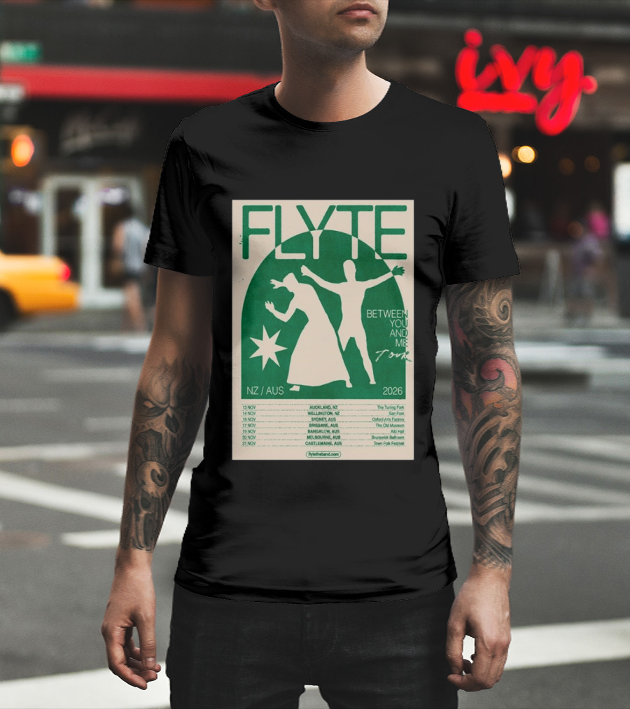 Flyte Between You And Me Tour NZ AUS 2026 T-Shirt