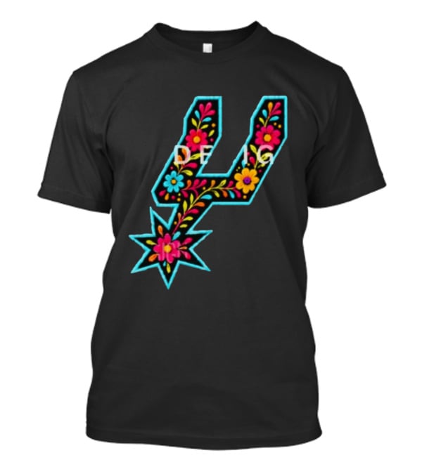 Original Spurs Floral San Antonio Spurs Basketball Nba 2026 Floral Pattern Spurs Logo 2026 T-Shirt