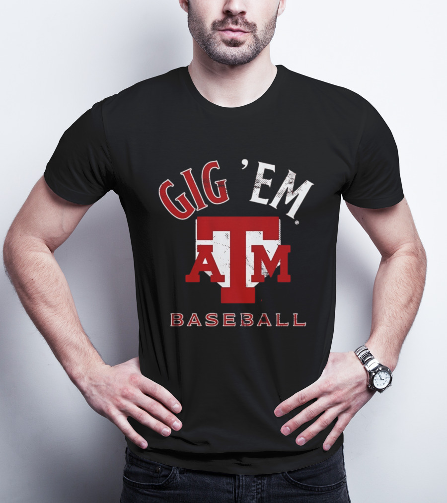 Texas A&M Gig 'Em Baseball Home Plate T-Shirt