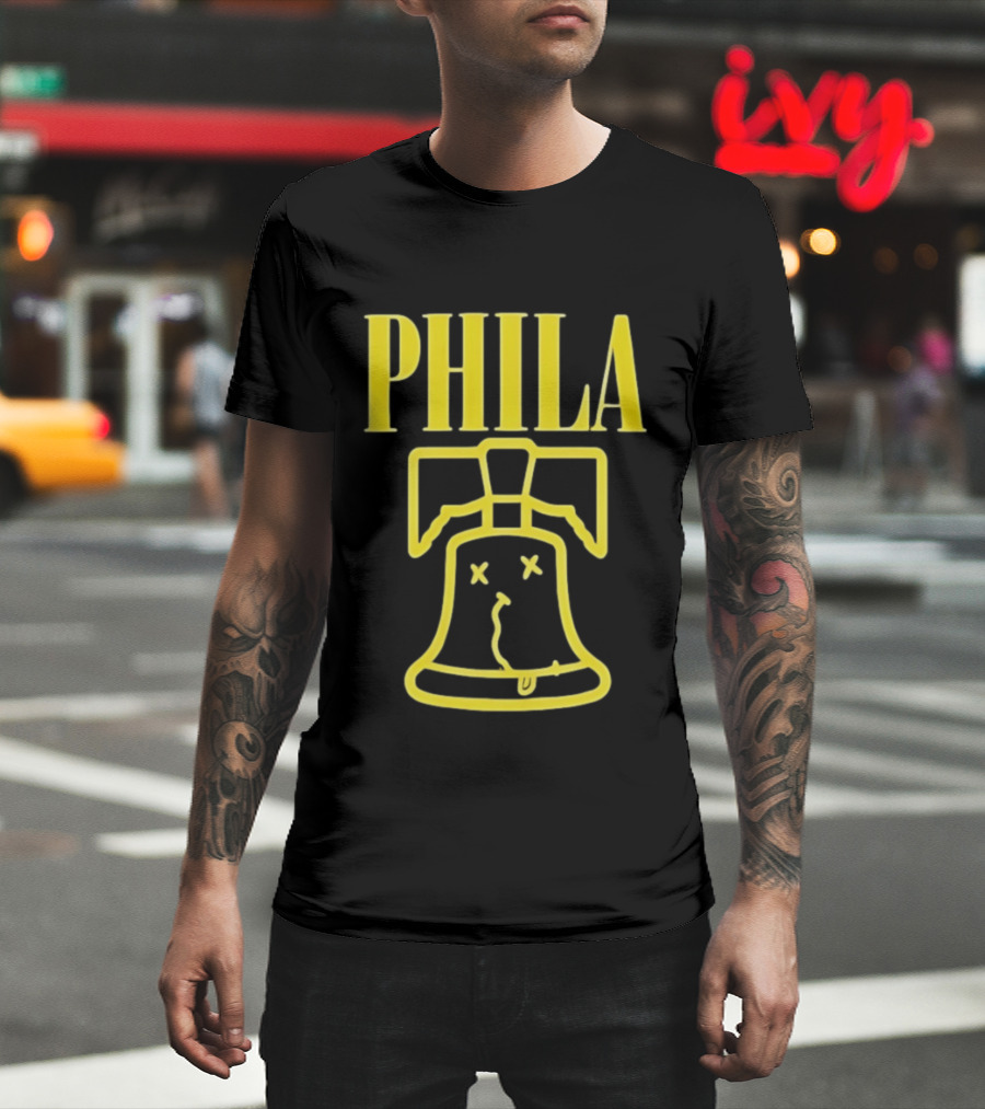 Phila Liberty Bell Icon With Smells Like Philly Spirit T-Shirt