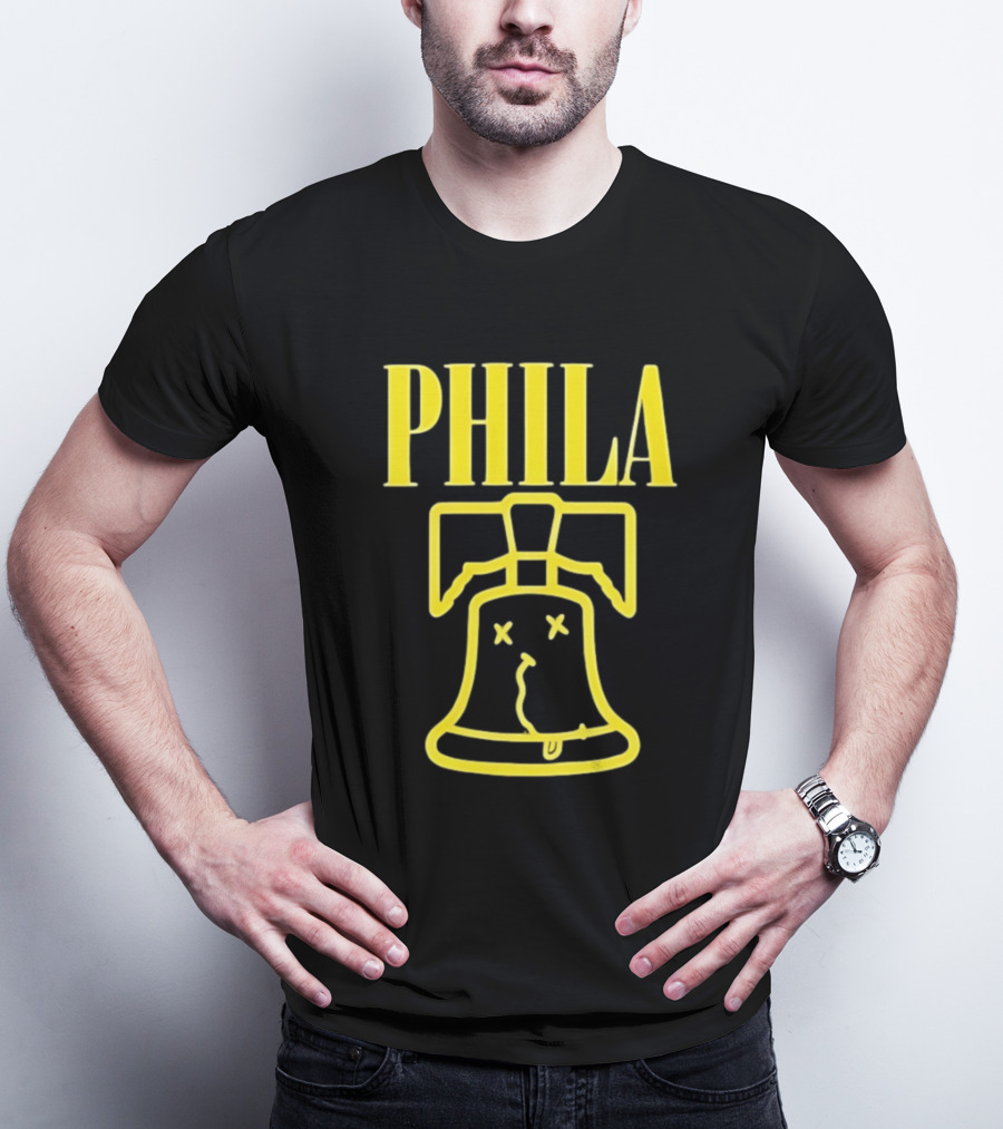 Phila Liberty Bell Icon With Smells Like Philly Spirit T-Shirt
