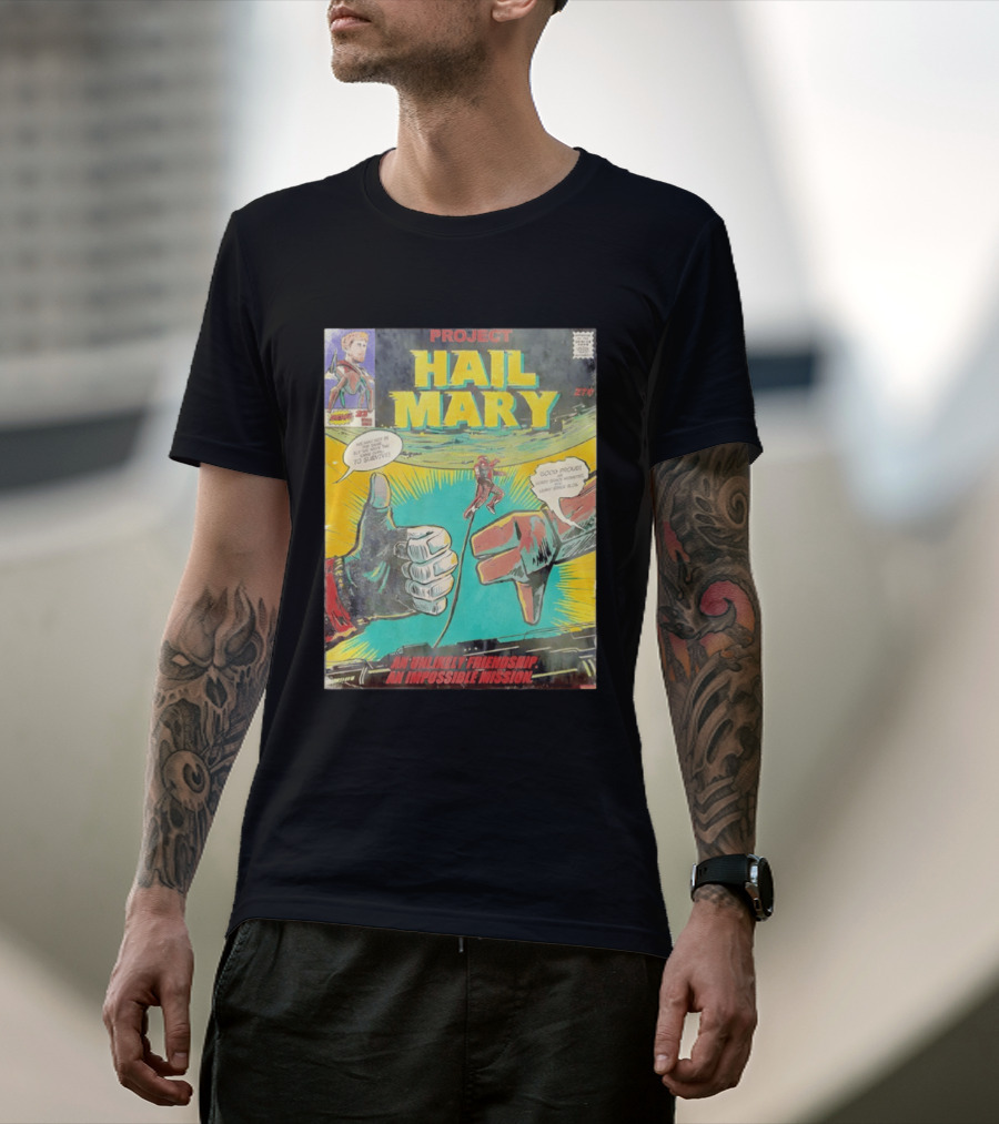 Project Hail Mary Comic Cover An Unlikely Friendship An Impossible Mission T-Shirt