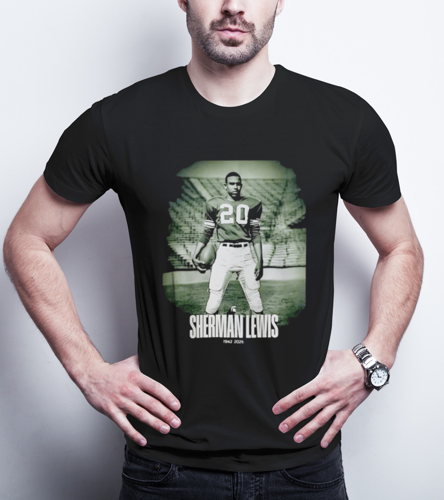 Sherman Lewis 1942 2026 Legendary Number 20 Football T-Shirt