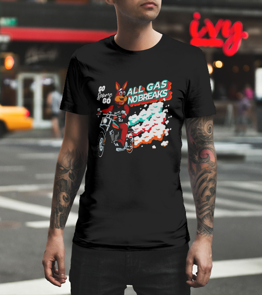 San Antonio Spurs Coyote Go Spurs Go All Gas No Breaks T-Shirt