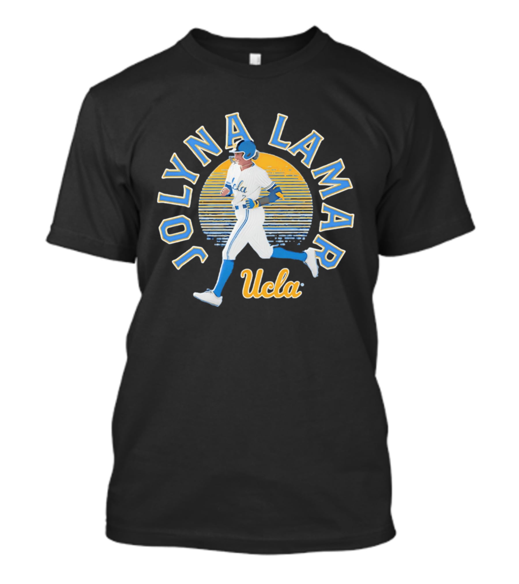 Jolyna Lamar UCLA Baseball Retro Sunset T-Shirt