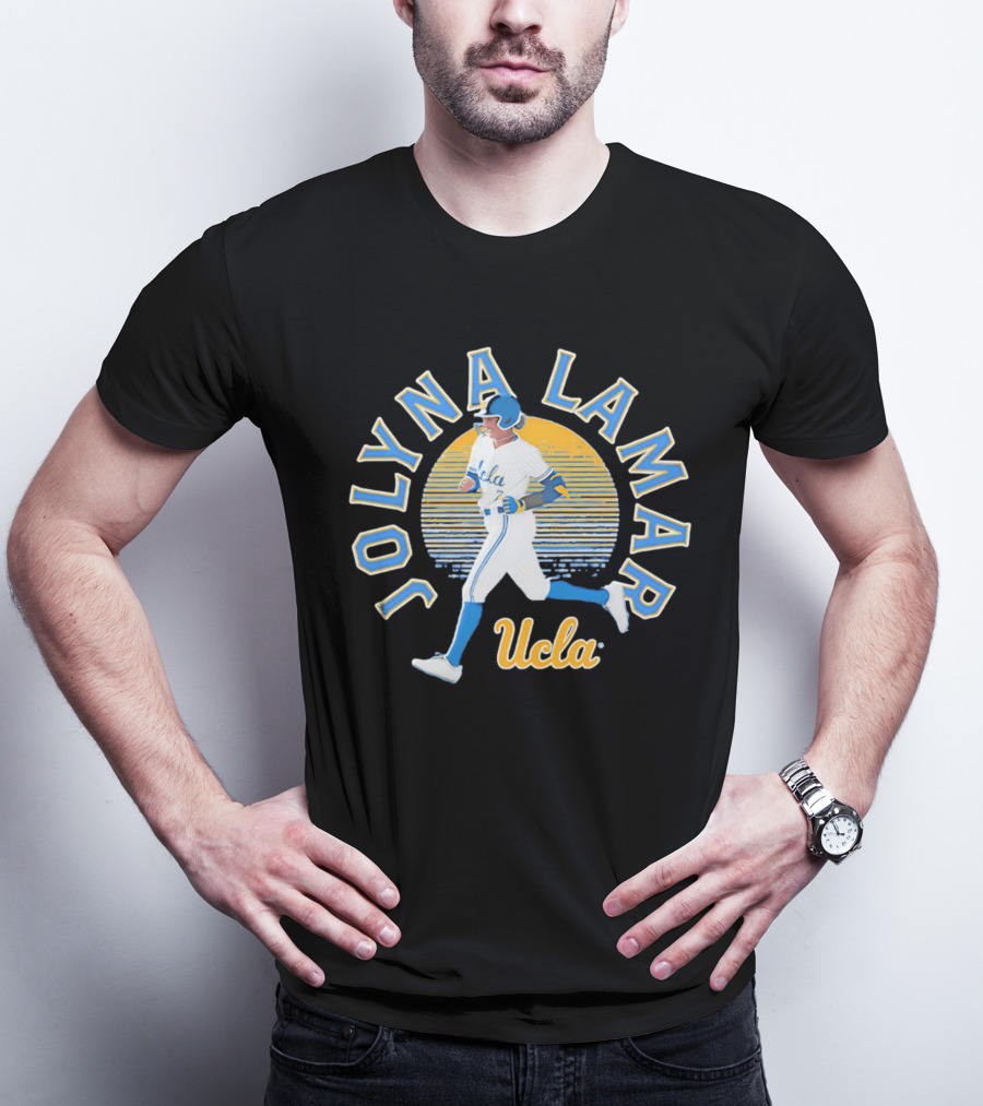 Jolyna Lamar UCLA Baseball Retro Sunset T-Shirt