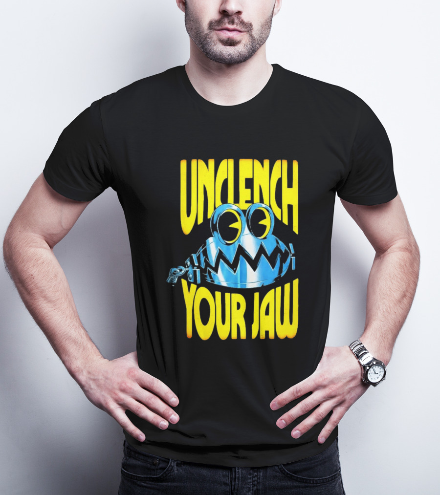 Unclench Your Jaw Blue Metal Trap Cartoon T-Shirt