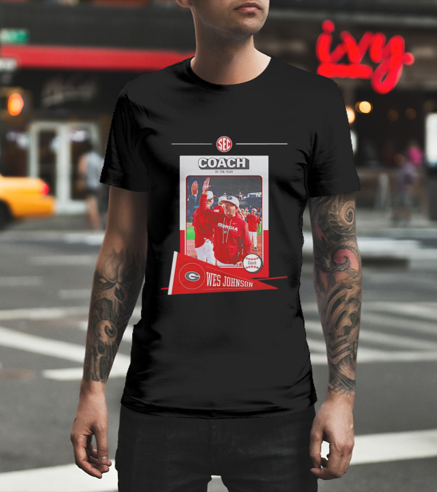 Georgia Bulldogs Wes Johnson SEC Coach Of The Year 2026 T-Shirt
