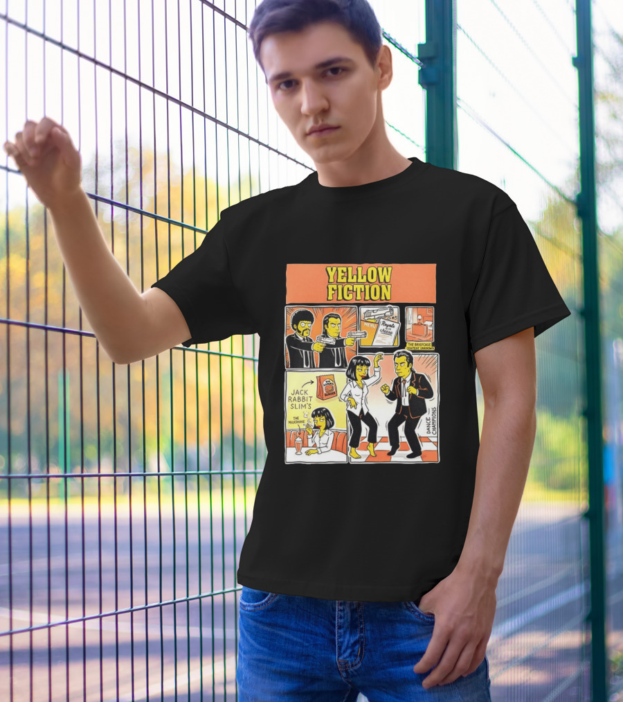 Yellow Fiction Royale Cheese Dance Champions Jack Rabbit Slim's T-Shirt