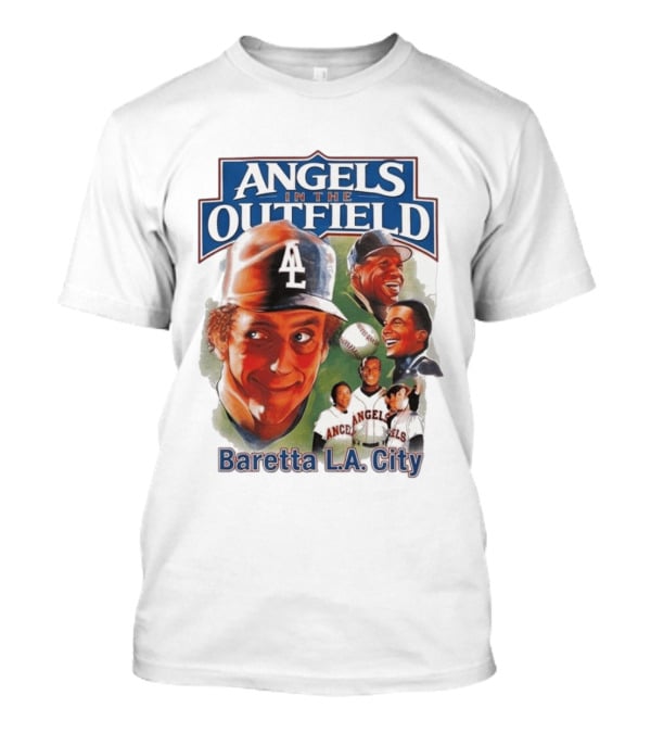 Angels In The Outfield Baretta LA City Players Baseball Movie T-Shirt