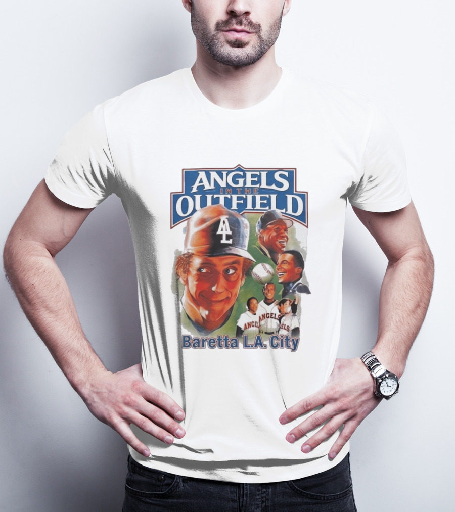 Angels In The Outfield Baretta LA City Players Baseball Movie T-Shirt