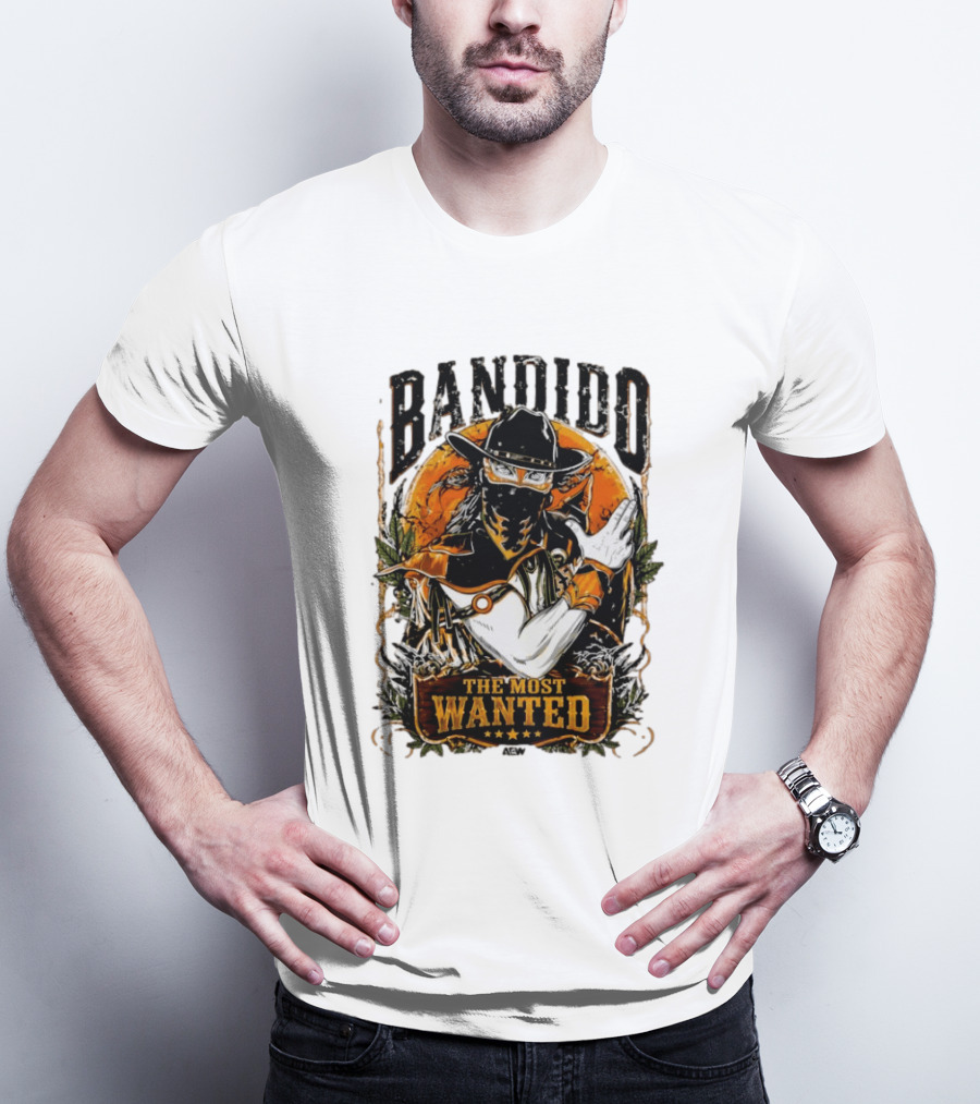 Bandido El Más Buscado The Most Wanted Cowboy Outlaw Western T-Shirt