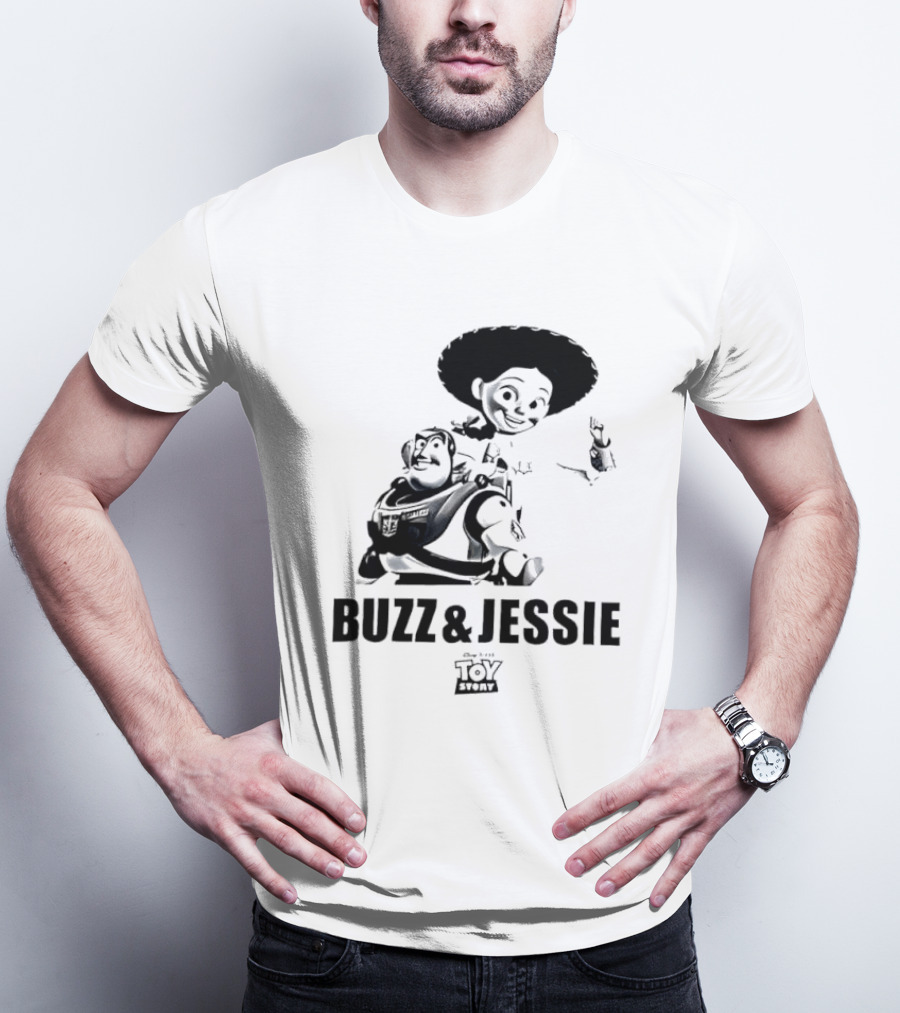 Buzz Lightyear Jessie Toy Story Disney Cartoon Characters T-Shirt