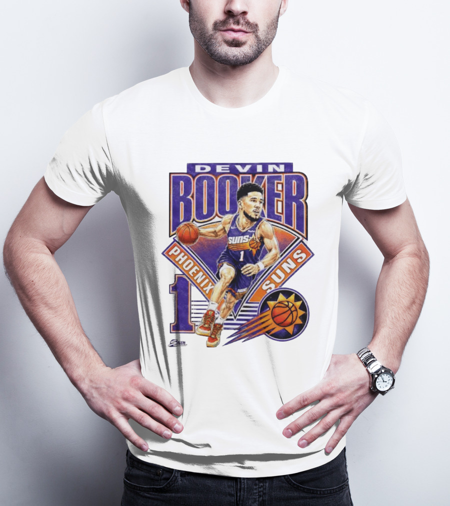 Devin Booker Phoenix Suns Basketball Number 1 Jersey T-Shirt