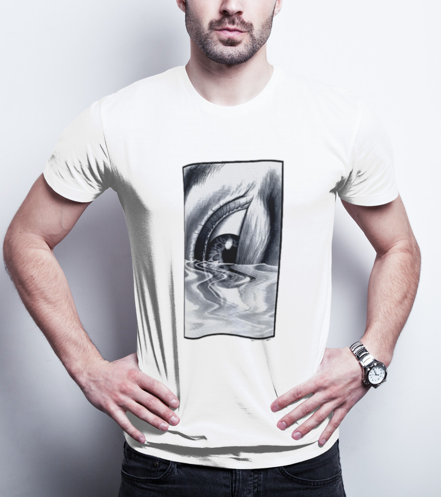 Drowning Eye 1997 Monochrome Reflection Water Ripple T-Shirt