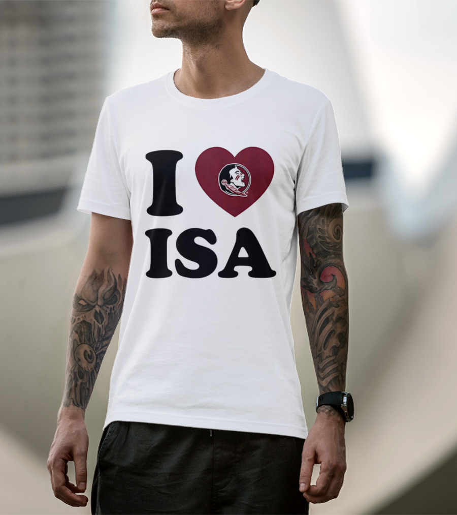 I Love Florida State Seminoles Heart ISA T-Shirt