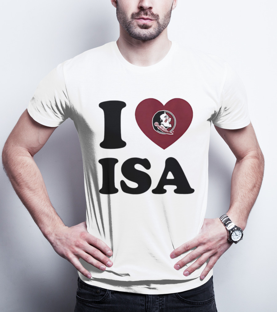 I Love Florida State Seminoles Heart ISA T-Shirt