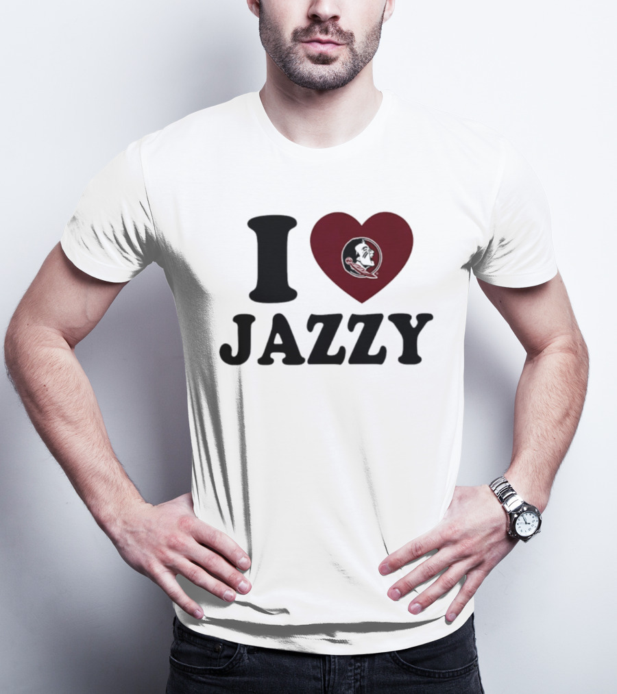 I Love Jazzy Florida State Heart Fan Pride T-Shirt