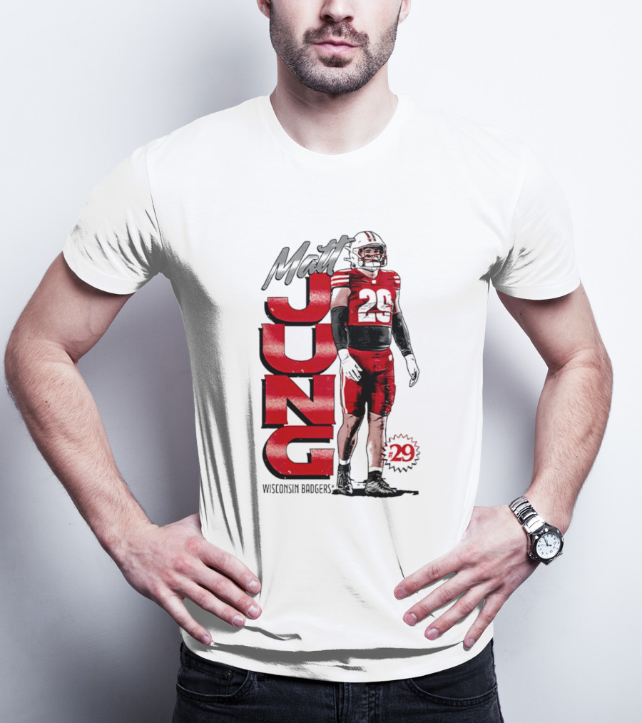 Matt Jung Wisconsin Badgers Football NCAA 29 T-Shirt